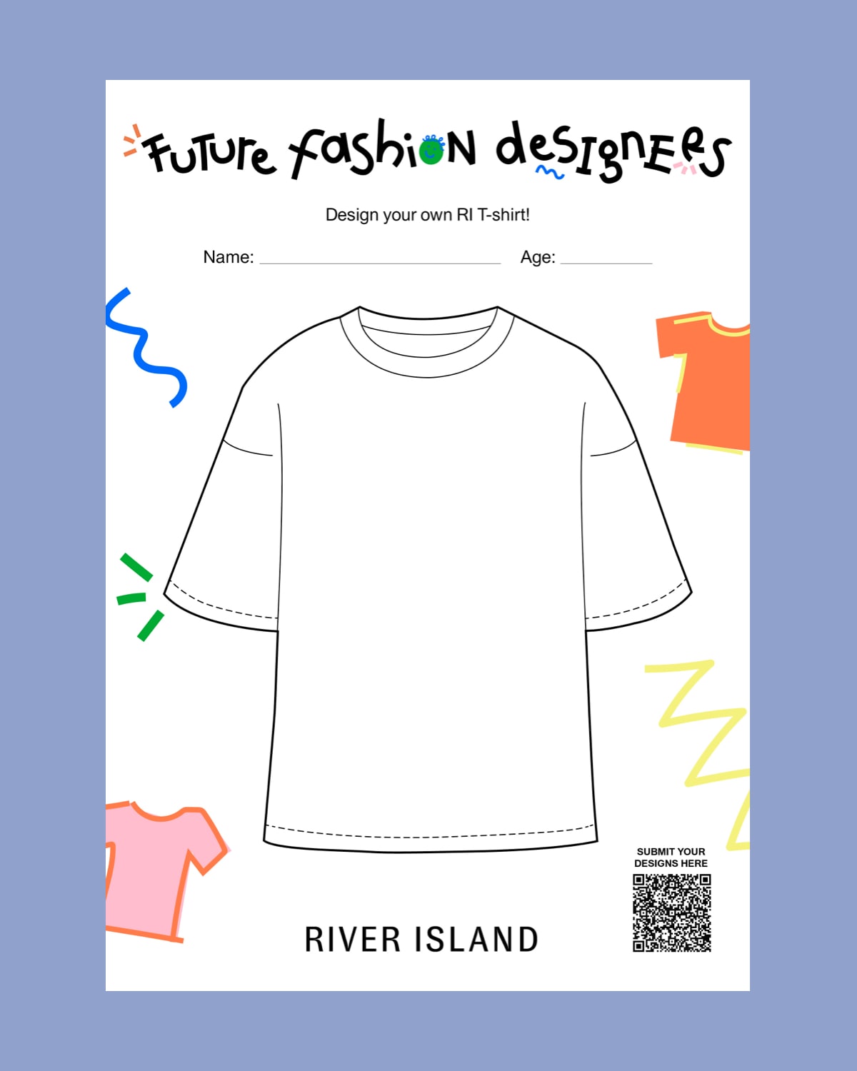 T Shirt Design Your Own Worksheet