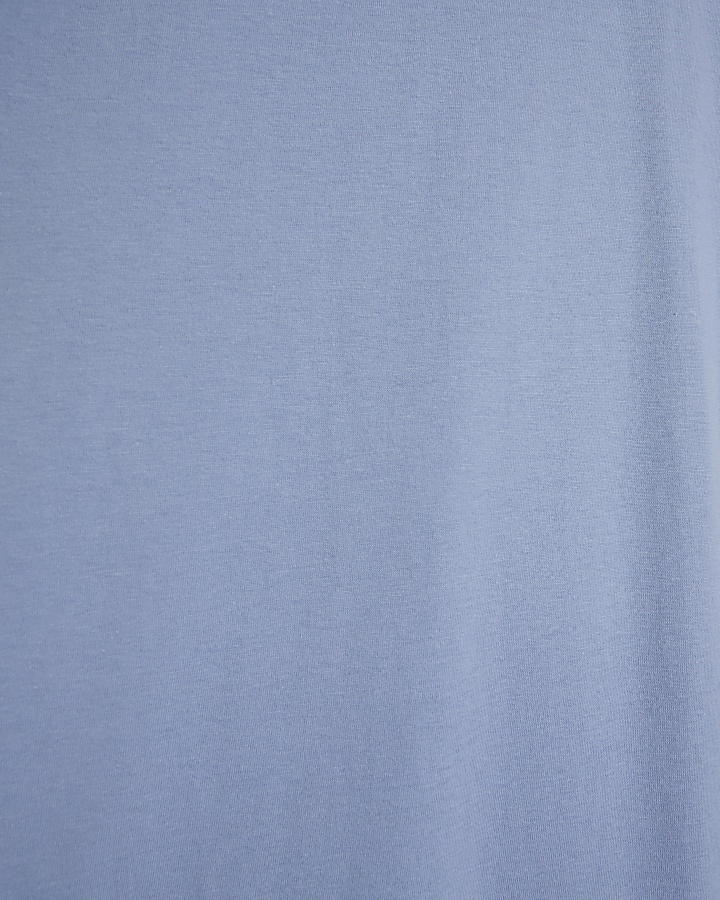 Blue regular fit essential t-shirt | River Island