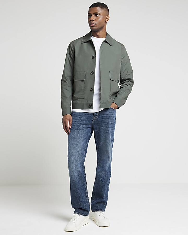 Green Regular Fit Smart Chore Jacket | River Island