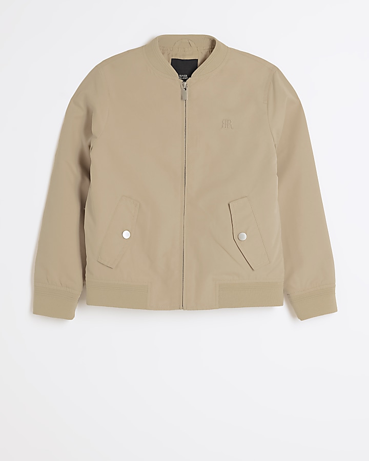 Boys Stone Bomber Jacket | River Island
