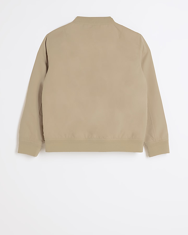 Boys Stone Bomber Jacket | River Island