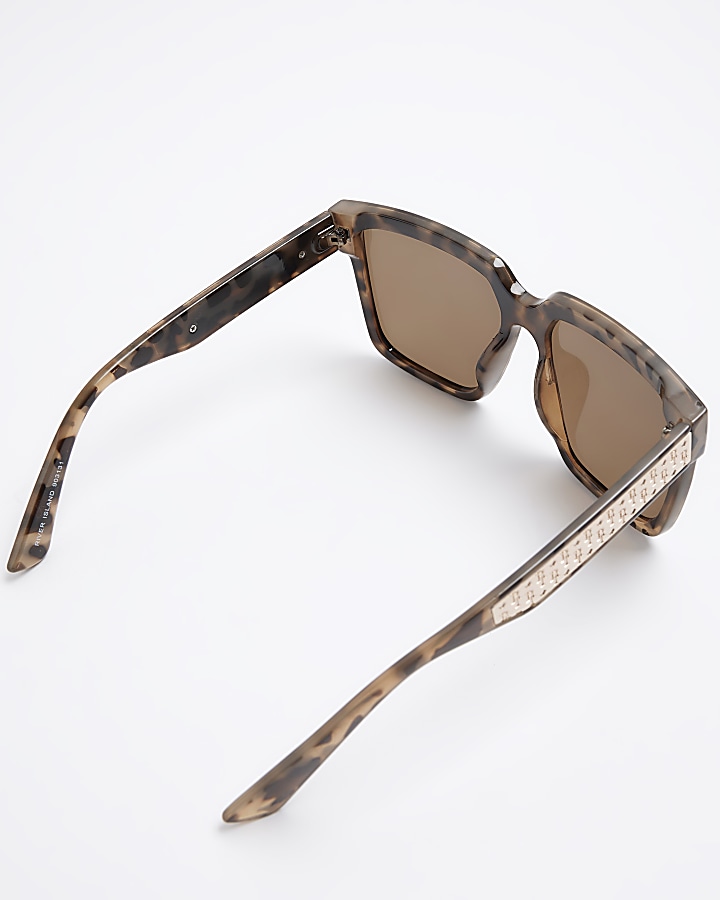 Brown Leopard Oversized Sunglasses River Island