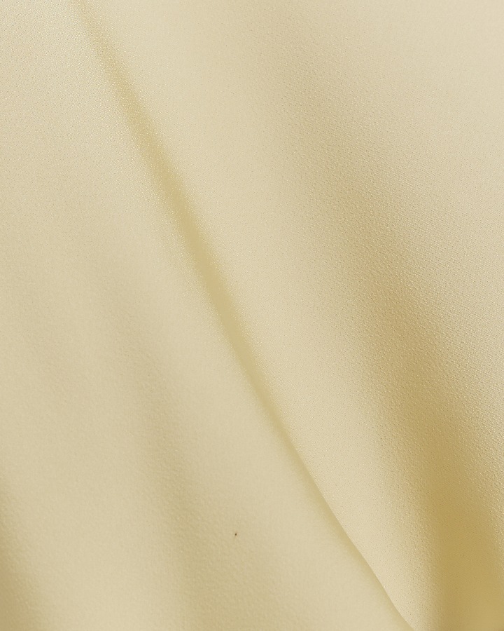 Beige satin halter neck top | River Island