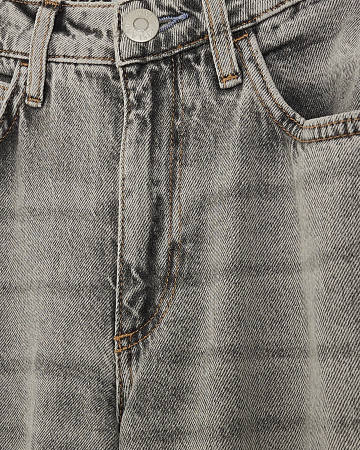 Grey Mid Rise elastic back palazzo Jeans | River Island