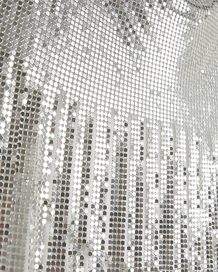 Silver Chainmail Body Chain | River Island