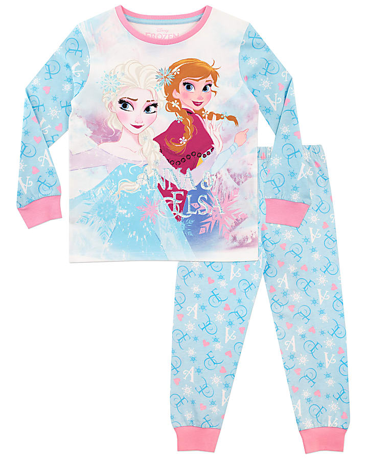 Blue Frozen Pyjamas set River Island