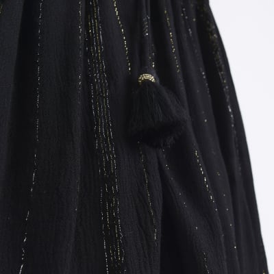 Black Halter Neck Playsuit River Island