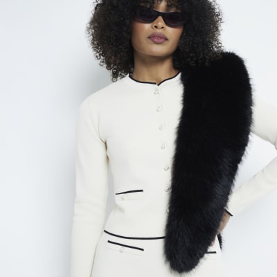 Cream Military Cardigan | River Island