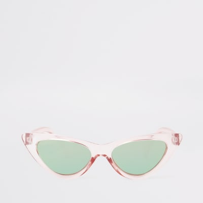 Girls Pink Cat Eye Sunglasses River Island