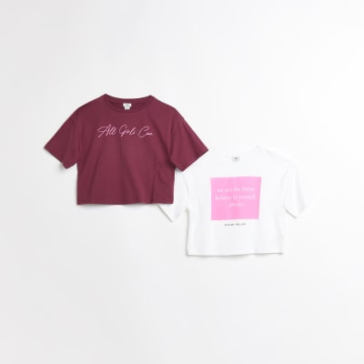 T-Shirts | Tops For Girls | River Island