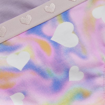Girls purple heart brief 6 pack | River Island