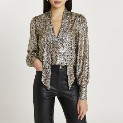 Gold Tops | Women Tops | River Island