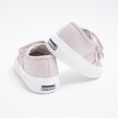 Mini Girls Pink Strap Superga Trainers | River Island