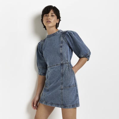 Shift Dress | Denim Shift Dress | River Island