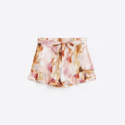Petite pink print shorts | River Island