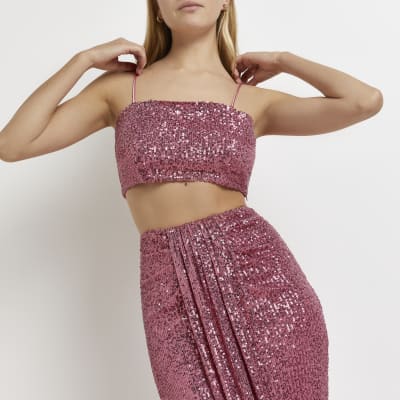 Sequin Tops Sparkly Tops Glitter Top River Island