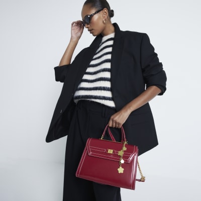 Red Cross Body Top Handle Bag | River Island