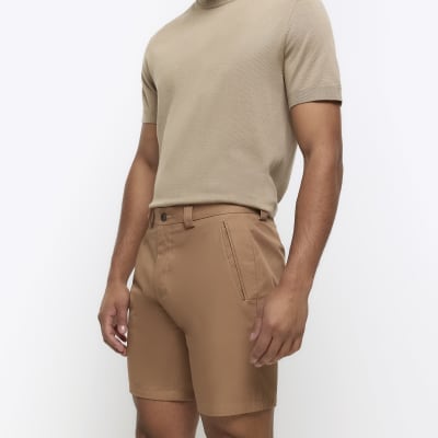Rust tapered fit shorts | River Island