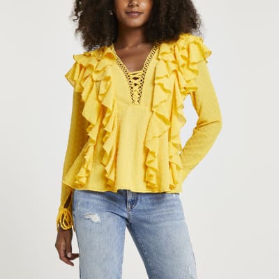 Gold Tops | Women Tops | River Island